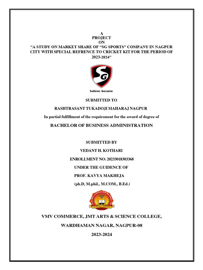 VEDANT Project Final | PDF | Questionnaire | Brand