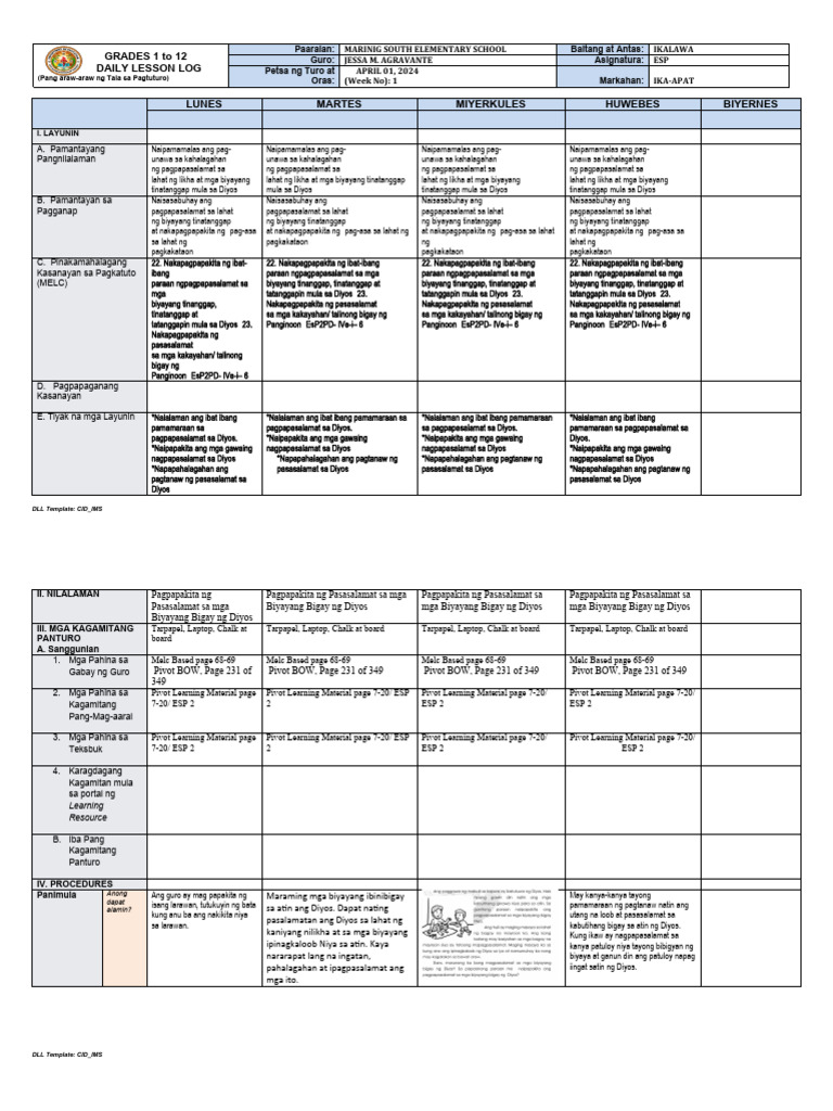 Dll-Esp - W1 Q4 | PDF