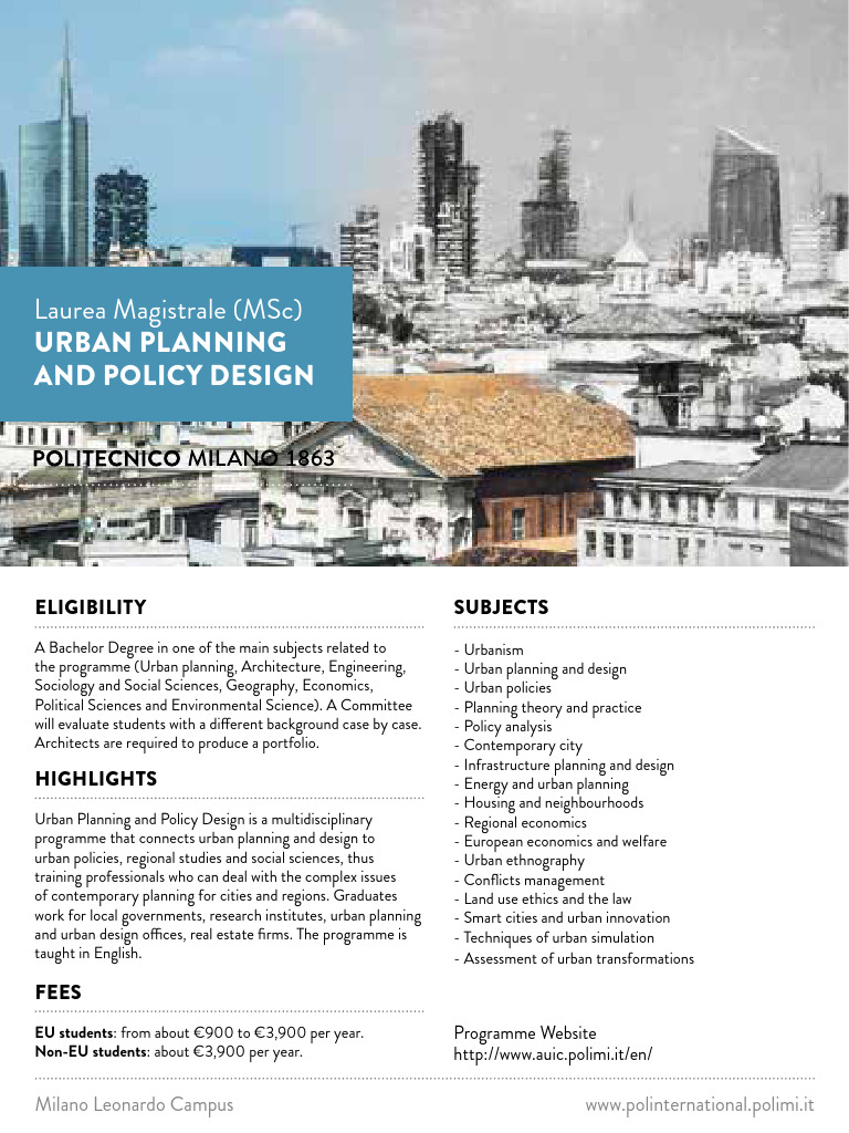 MSC Urban Planning and Policy Design MI 01 | PDF | Art