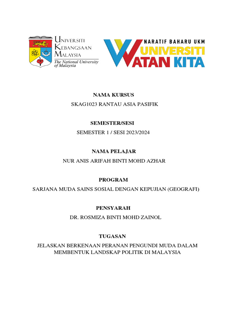 Assigment RAP Pengundi Muda | PDF