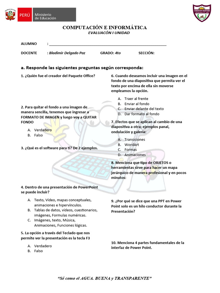 4to U1 ExamenPPT | PDF | Microsoft PowerPoint | Software
