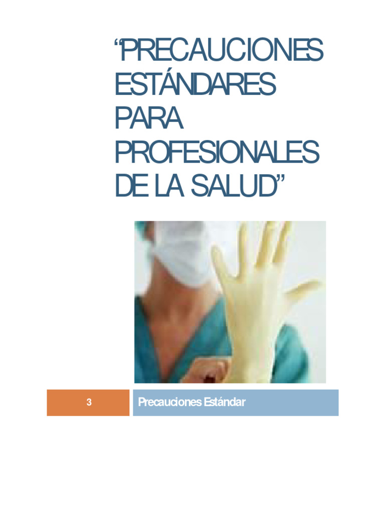 3 PRECAUCIONES ESTÁNDARES | PDF | Higiene | Lavado de manos
