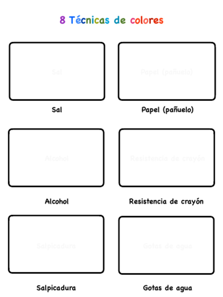 8 Técnicas de Colores | PDF