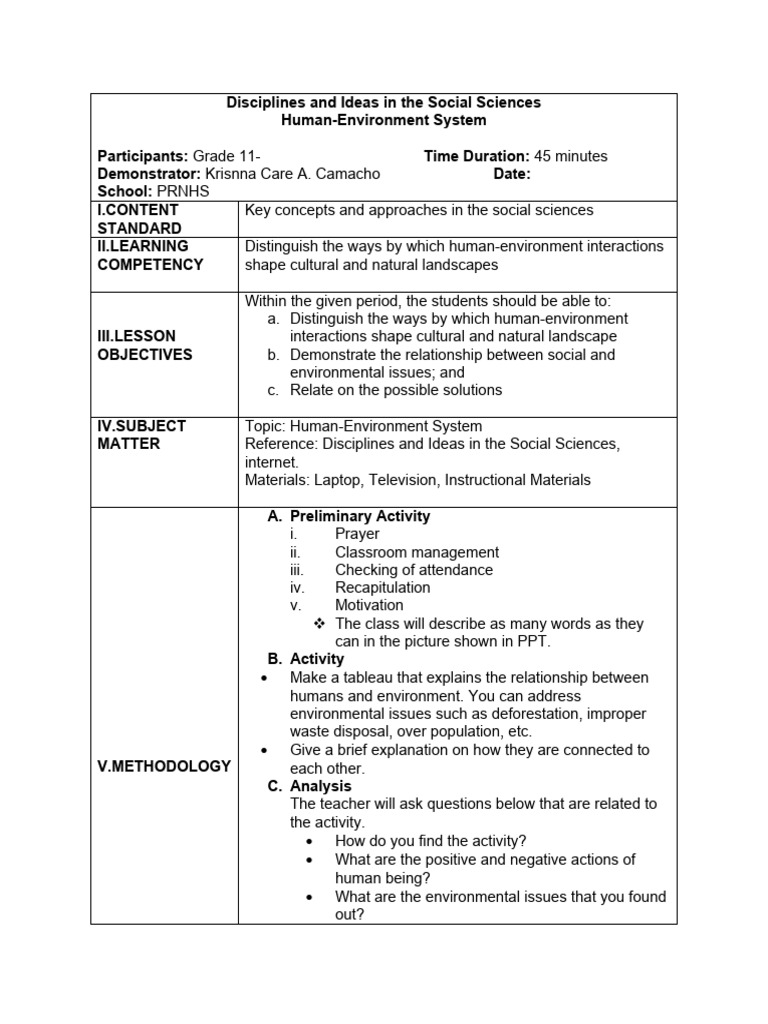 Grade 11: Human-Environment Systems | PDF | Natural Environment | Science