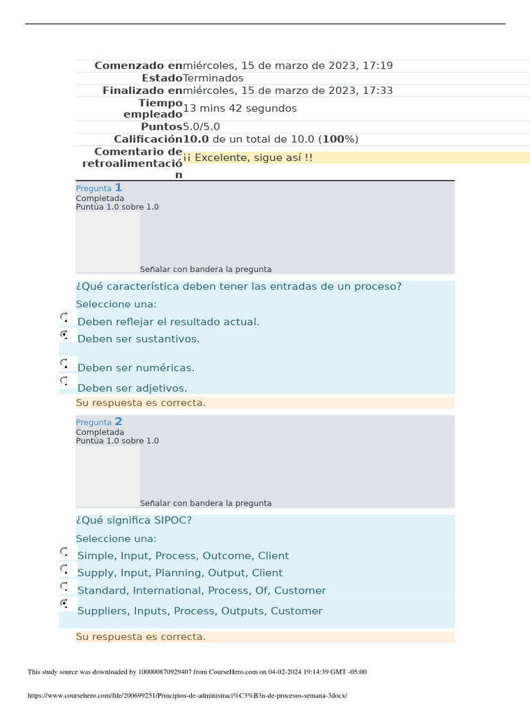 Principios de Administraci N de Procesos Semana 3 | PDF