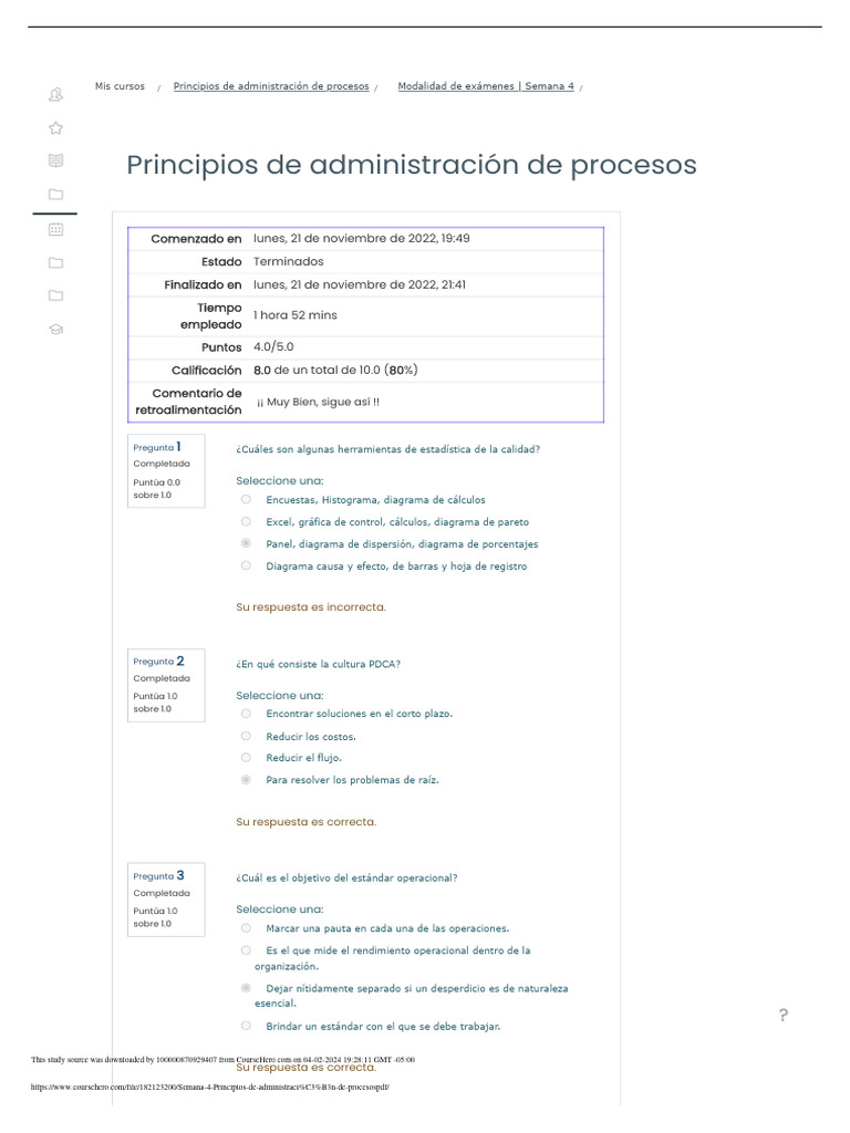 Semana 4 Principios de Administraci N de Procesos PDF | PDF