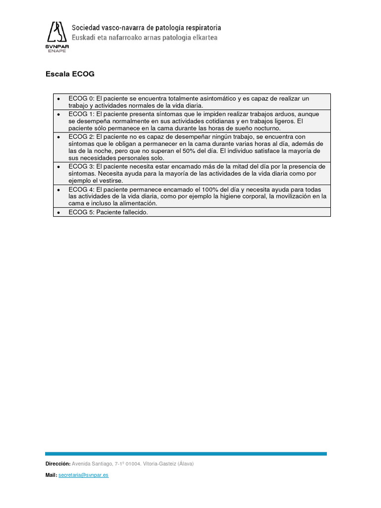 Escala_ECOG | PDF