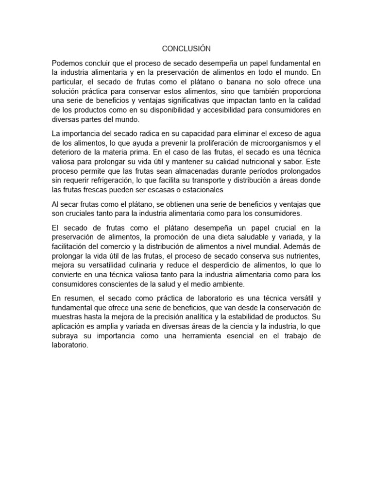 Beneficios del secado del plátano | PDF | Salud y bienestar | Tecnología