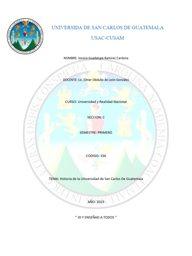 Historia de La Usac 2 | PDF | Guatemala | Universidad