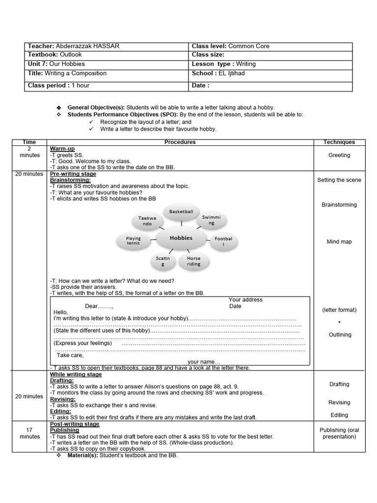 Unit 7 Writing A Composition C.C | PDF | Human Communication