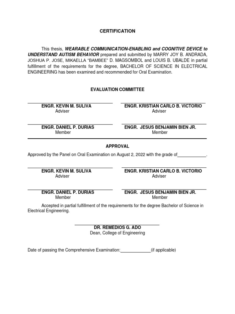 Certification and Approval (Autism) | PDF | Science & Mathematics