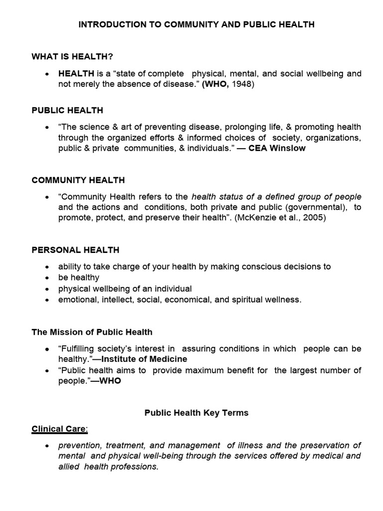 Public Health | PDF | Health Care | Public Health