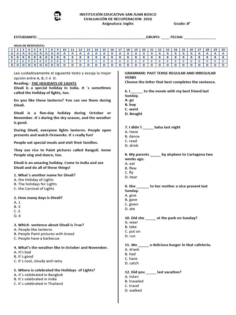 Final Test Grammar Guides Tests Translation Exercises 107286 | PDF ...
