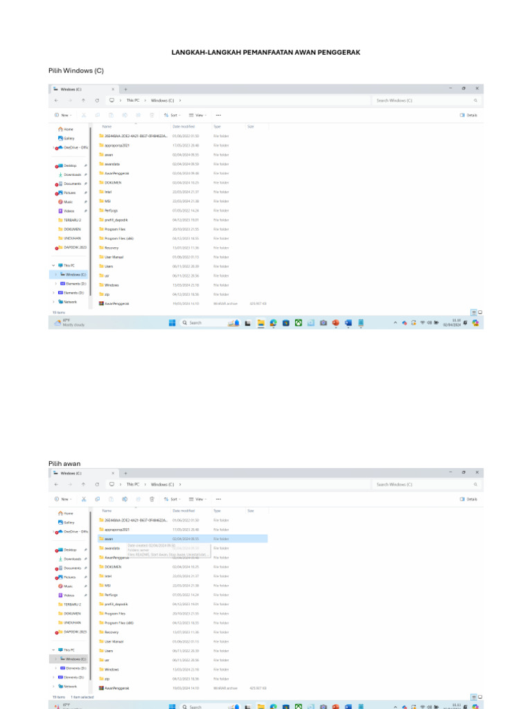 Langkah-Langkah Pemanfaatan Awan Penggerak | PDF
