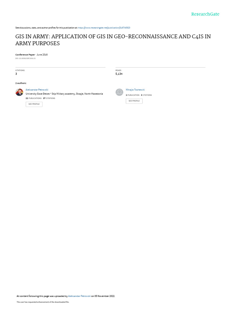 GIS for Military Reconnaissance | PDF | Geographic Information System ...