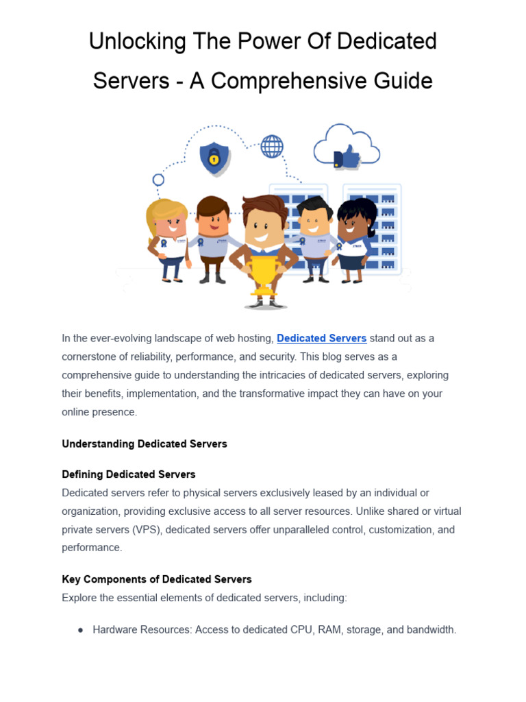 Unlocking The Power of Dedicated Servers - A Comprehensive Guide | PDF ...