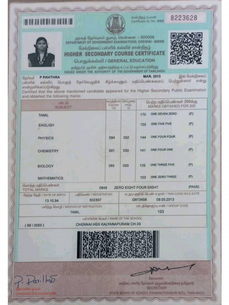 12th Mark List | PDF