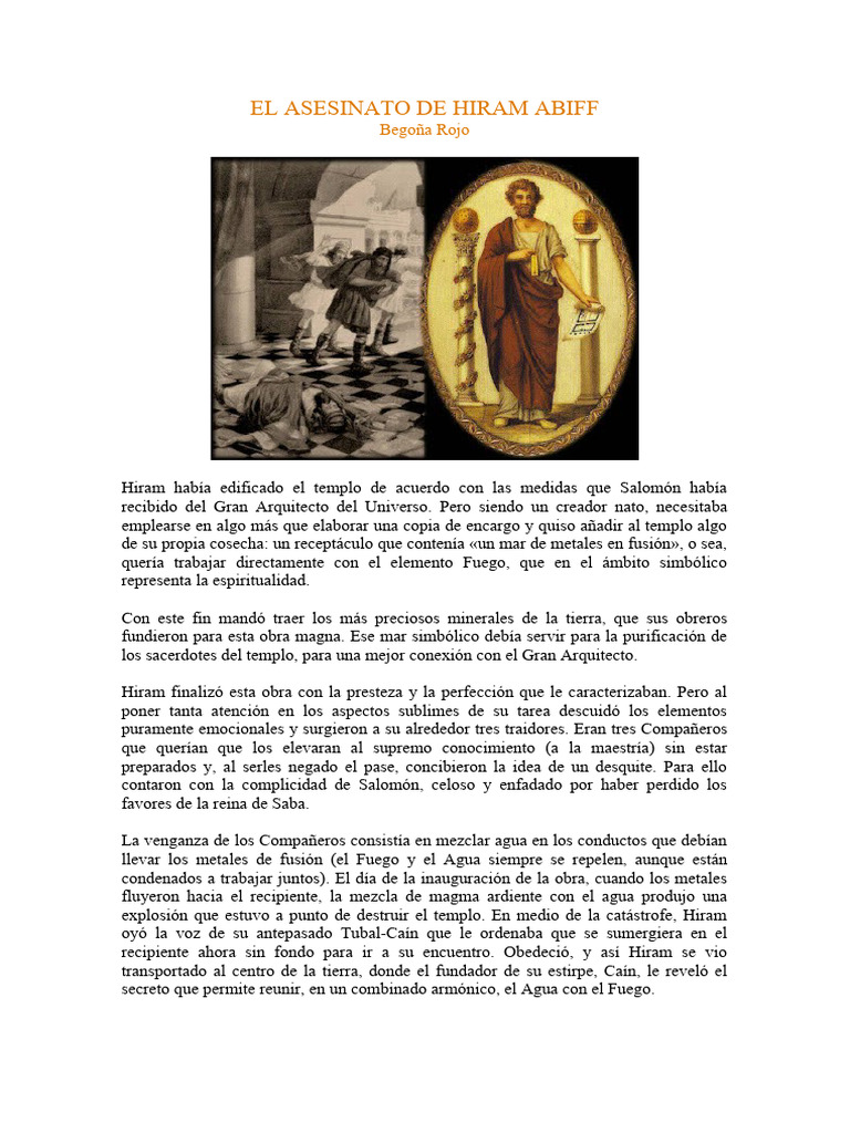 EL-ASESINATO-DE-HIRAM-ABIFF | PDF | Conocimiento | Verdad