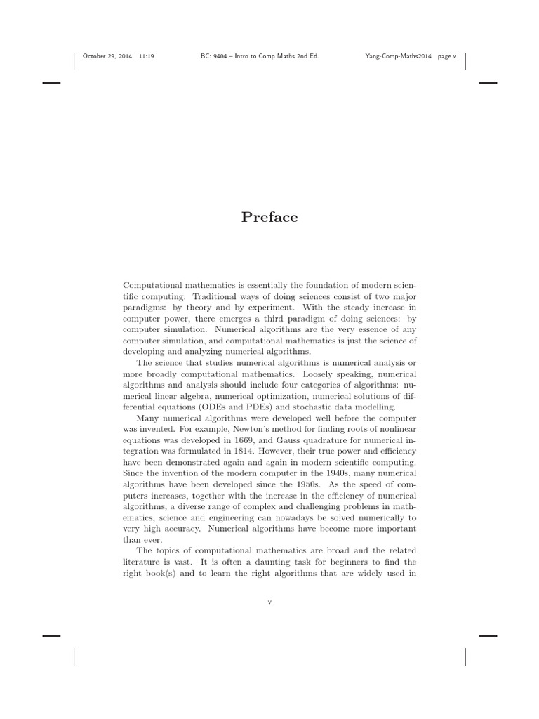 Intro To Comp | Download Free PDF | Numerical Analysis | Matrix (Mathematics)