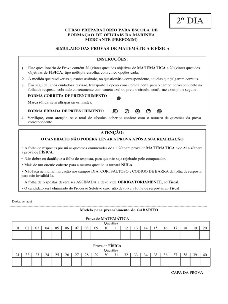 Segundo Dia - Prova 2024 | PDF