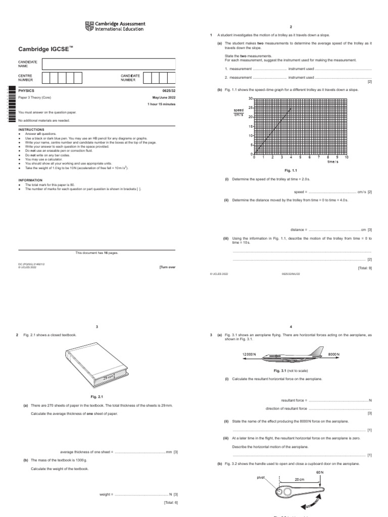 Past Papers IGCSE 2022 32 | PDF | Electromagnetic Spectrum | Electromagnetic Radiation