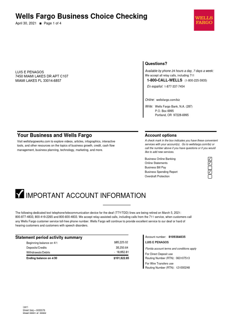 April | Download Free PDF | Overdraft | Credit Card