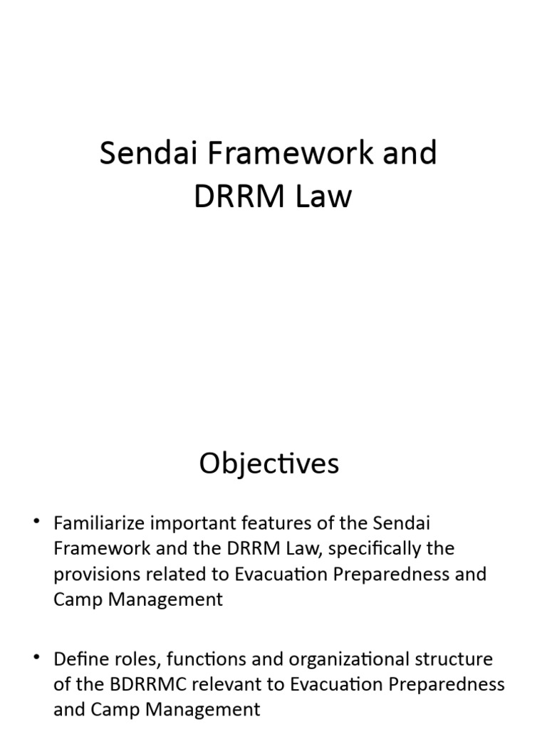 Module I Sendai Framewrok and The DRRM Law | PDF | Disaster Risk ...