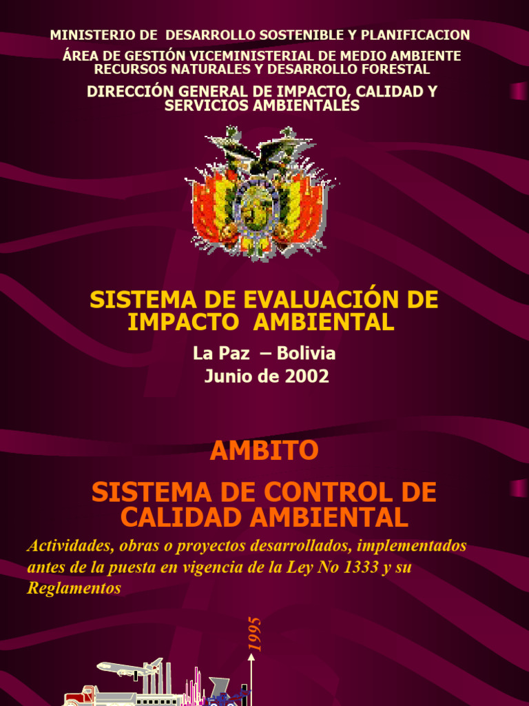 SISTEMA DE EVALUACIÓN DE IMPACTO AMBIENTAL | PDF | Entorno natural ...