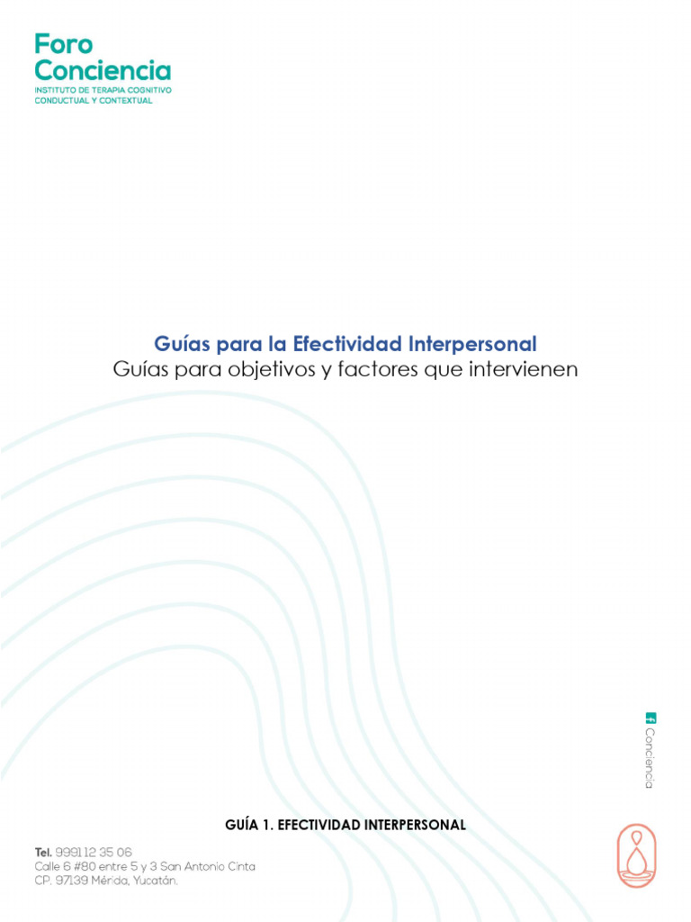 Efectividad Interpersonal DBT | Descargar gratis PDF | Sicología | Psicología Social