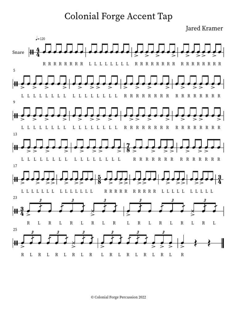 Colonial Forge Accent Tap | PDF | Percussion Instruments | Musical ...
