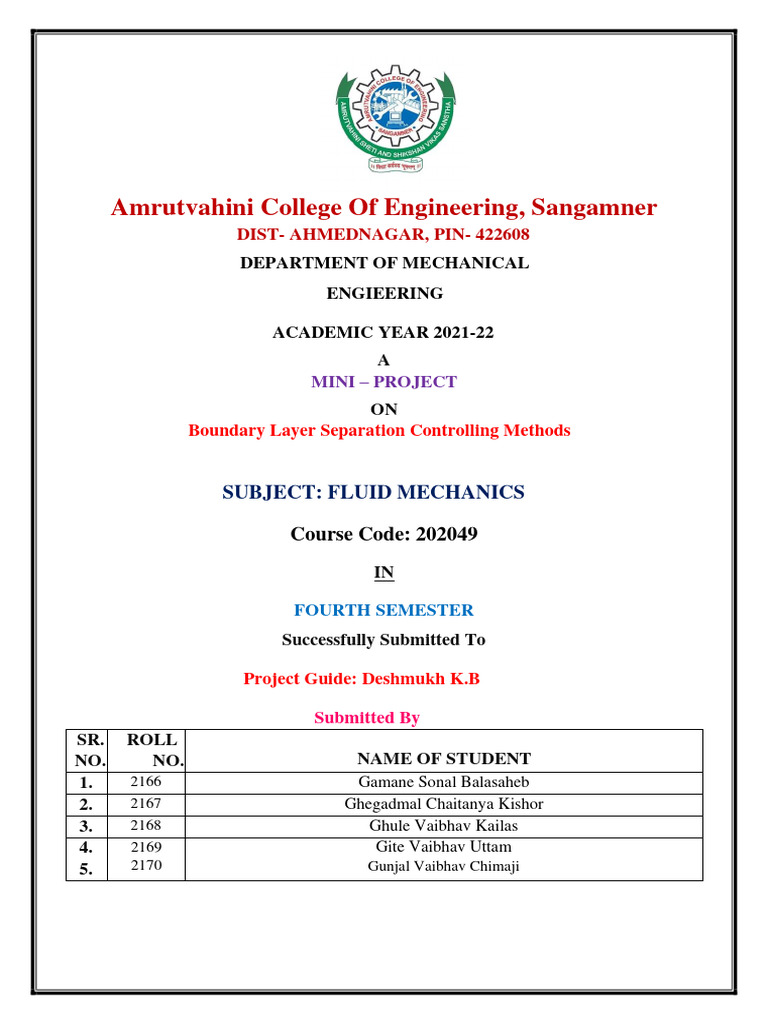 Fluid Mechanics | PDF | Boundary Layer | Laminar Flow