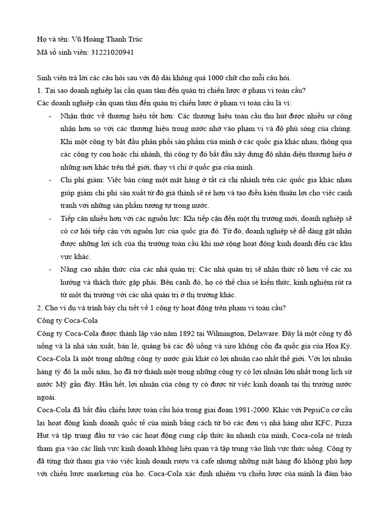 VÅ© HoÃ ng Thanh TrÃºc - 31221020941-8 | PDF