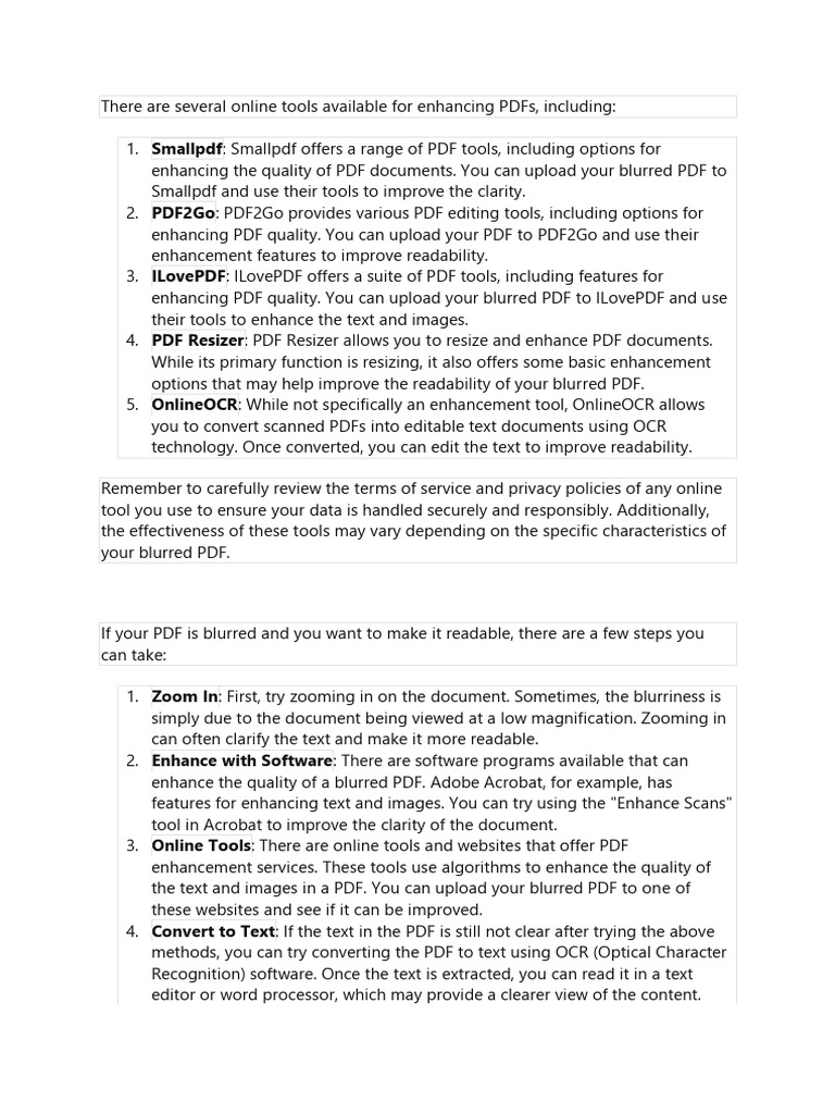 Blurred PDF | PDF | Optical Character Recognition | Software