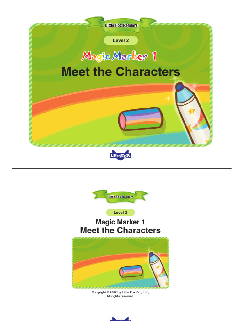 L2.001.Magic Marker 1 - Meet The Characters | PDF | Home & Garden