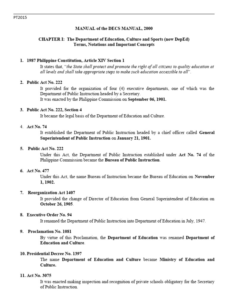 Deped Manual 2000 | PDF | Curriculum | Schools