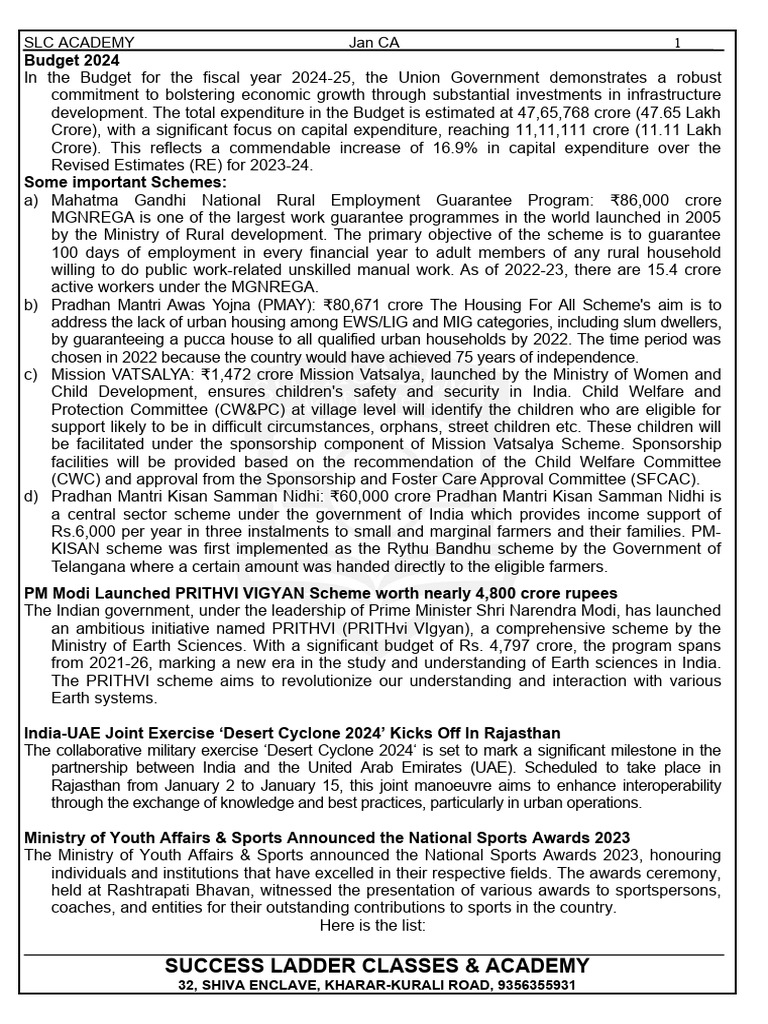Current Affairs (1) | PDF