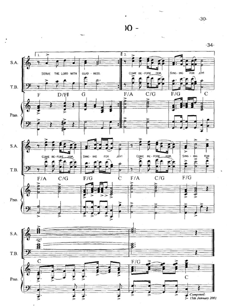 Introit (Psalm 100) - Cayabyab | PDF