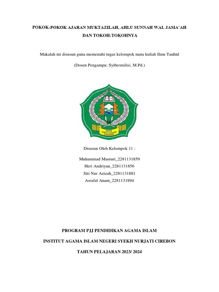 Sejarah Mu'tazilah dan Ahlus Sunnah | PDF