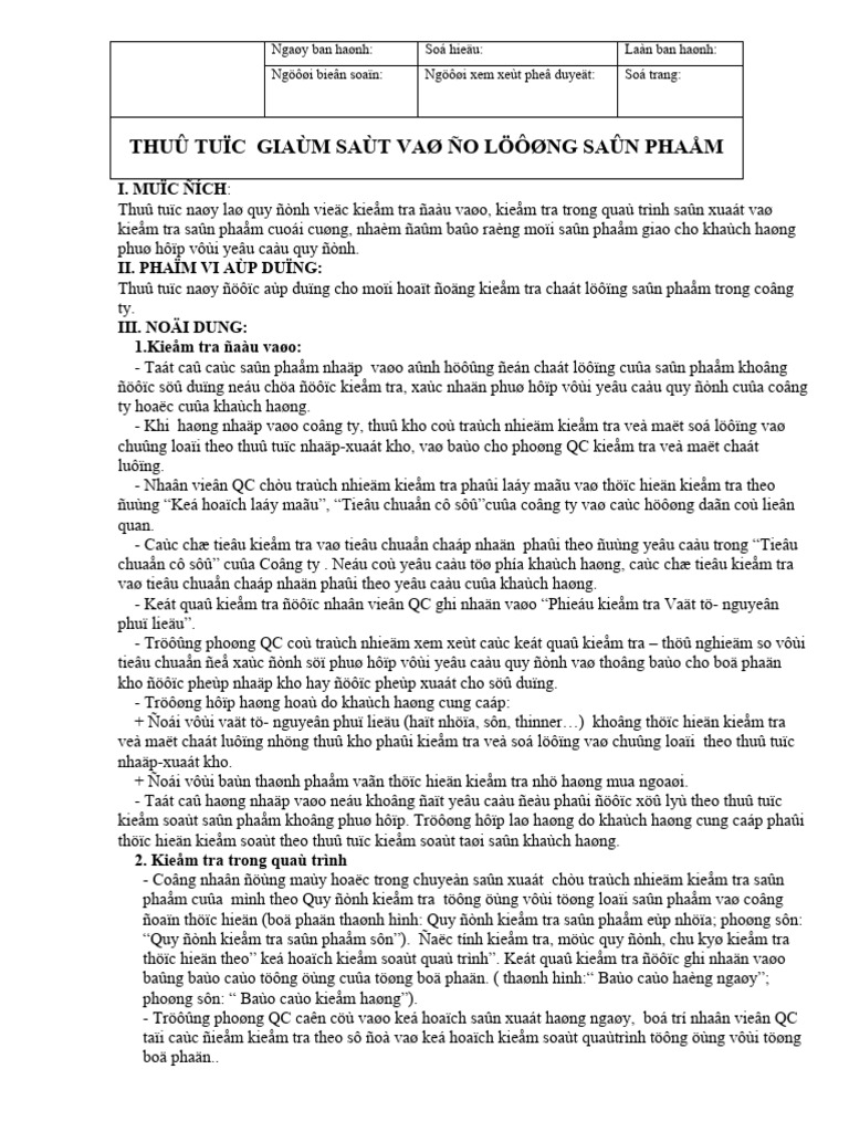 Thu Tuc Ktra Va Thu Nghiem | PDF