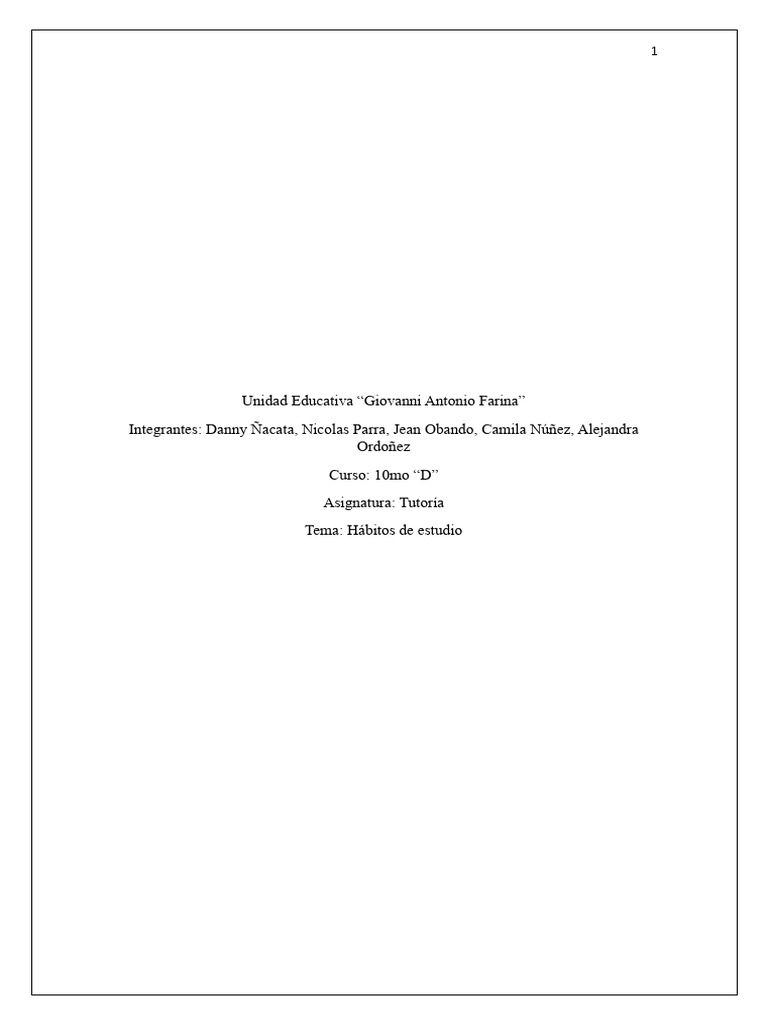 HABITOS DE ESTUDIO | PDF | Habilidades de estudio | Memoria