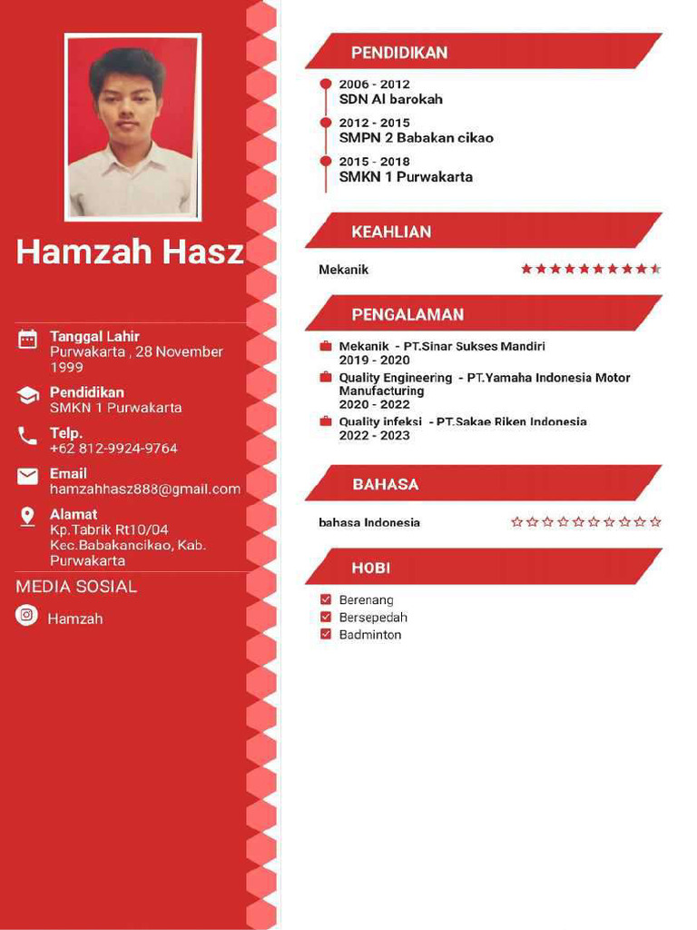 Hamzah Haz CV 2024 - Compressed | PDF