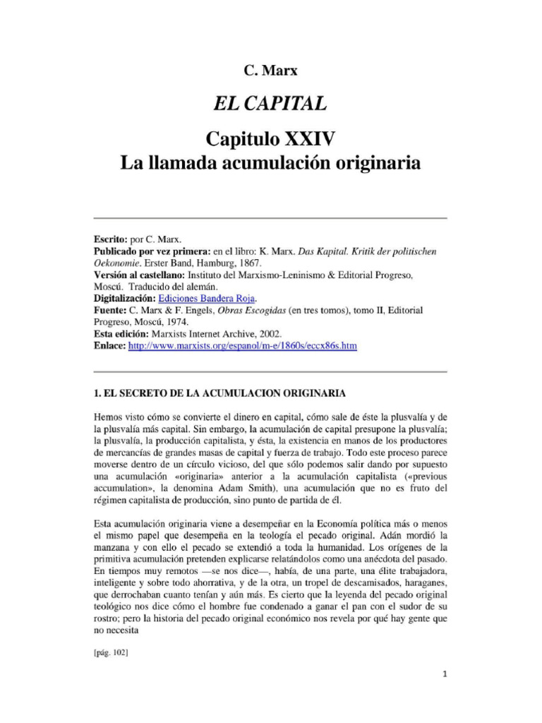 Capitulo 24 El Capital | PDF