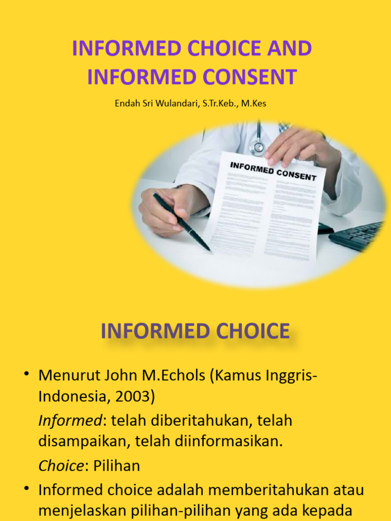 Informed Choice and Informed Consent | PDF