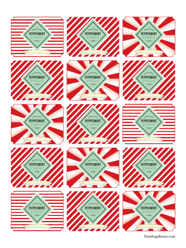 Peppermint Extract Labels | PDF