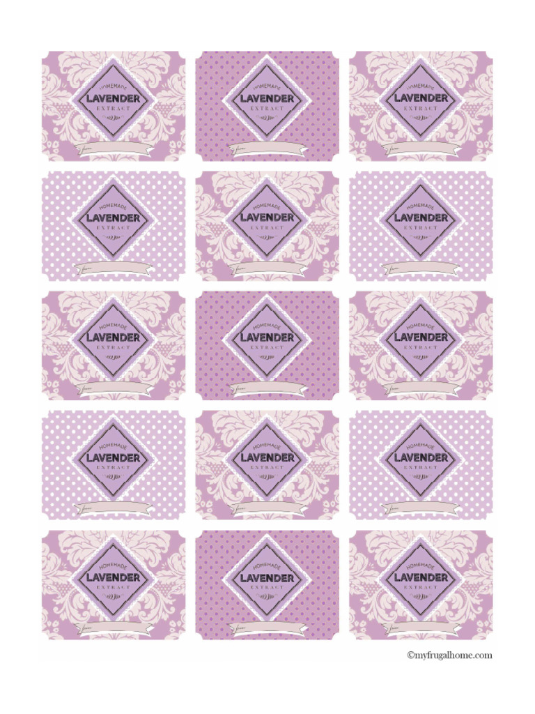 Lavender Extract Labels | PDF