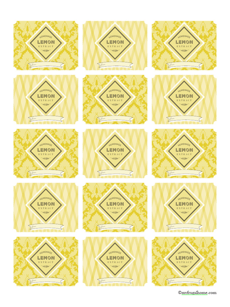 Lemon Extract Labels | PDF