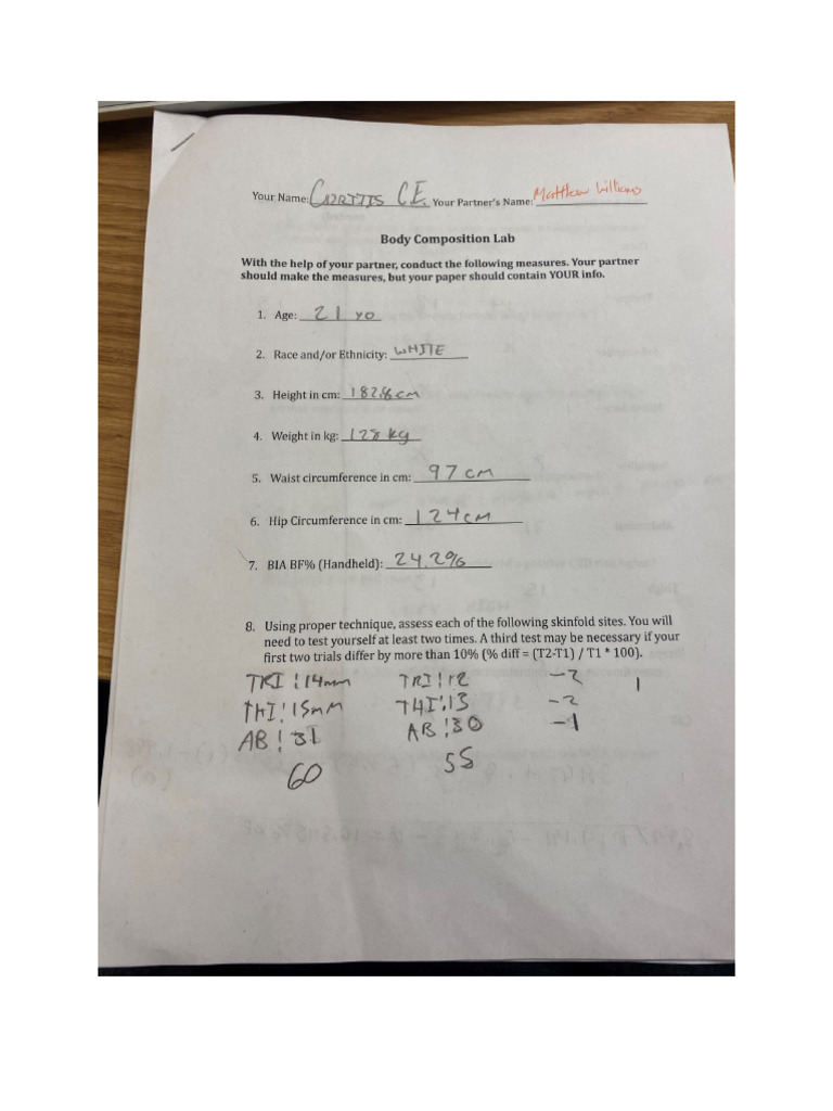 Body Comp Lab | PDF