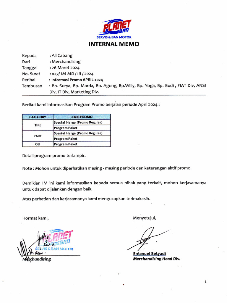 IM - 027 - Informasi Promo APRIL 2024 | PDF | Bisnis | Teknologi & Rekayasa