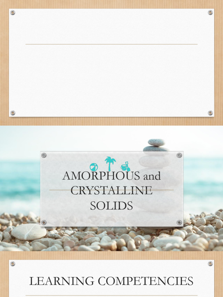 Amorphous And Crystalline Solid Pdf Crystal Structure Solid