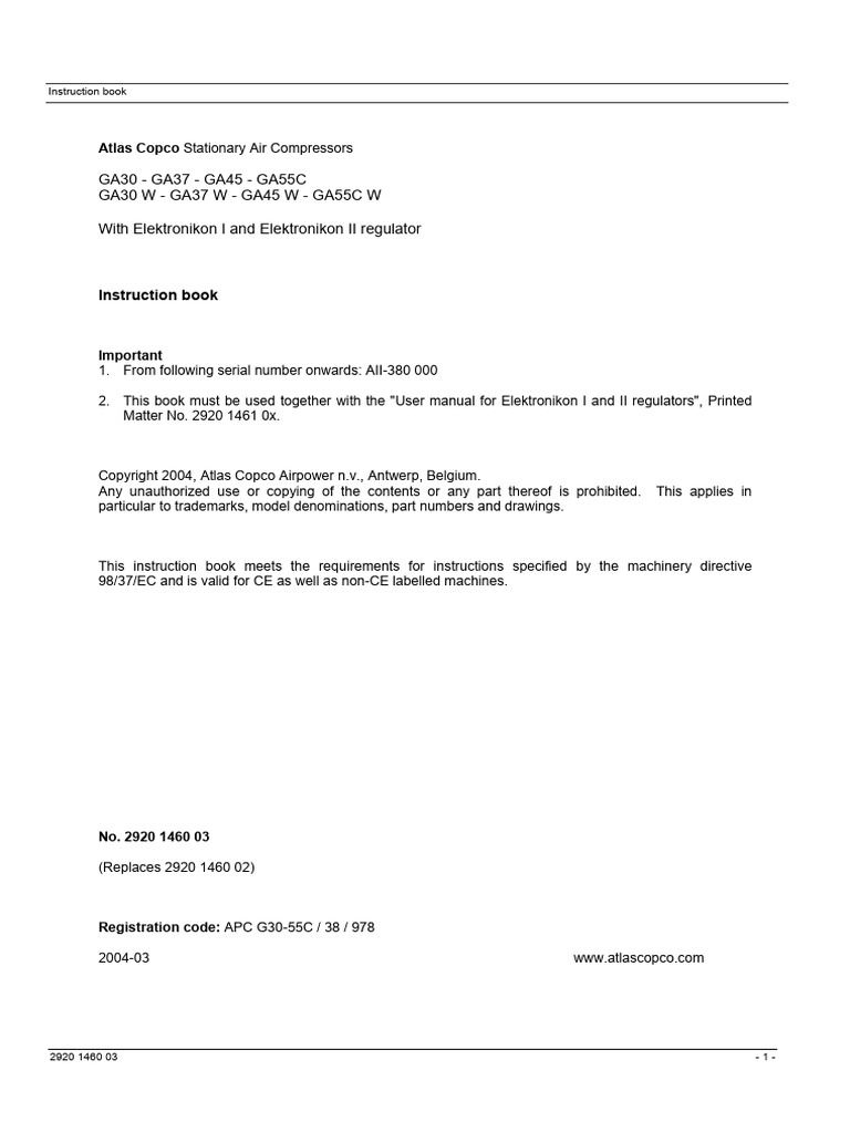 Ga30 55c Instruc Eii | PDF | Valve | Clothes Dryer